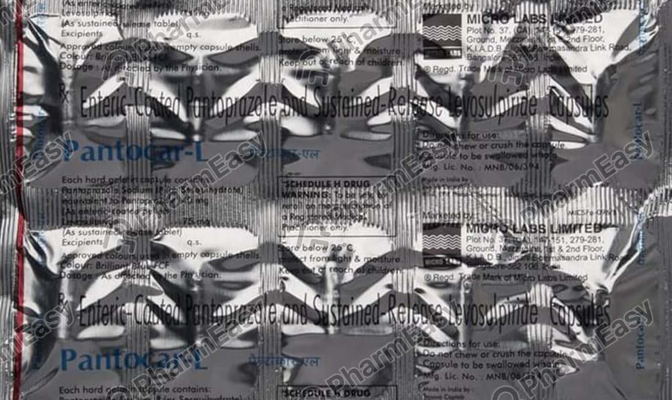 Pantocar L Strip Of 10 Capsules: Uses, Side Effects, Price & Dosage ...