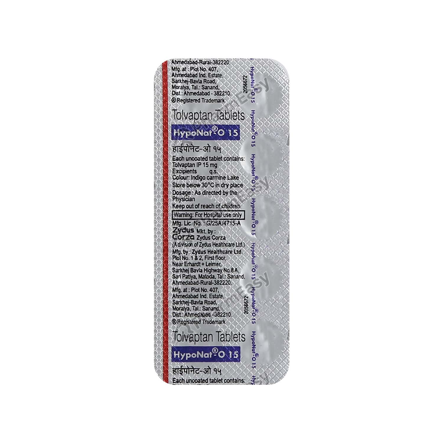 Hyponat O 15 MG Tablet (10) - Uses, Side Effects, Dosage, Composition ...