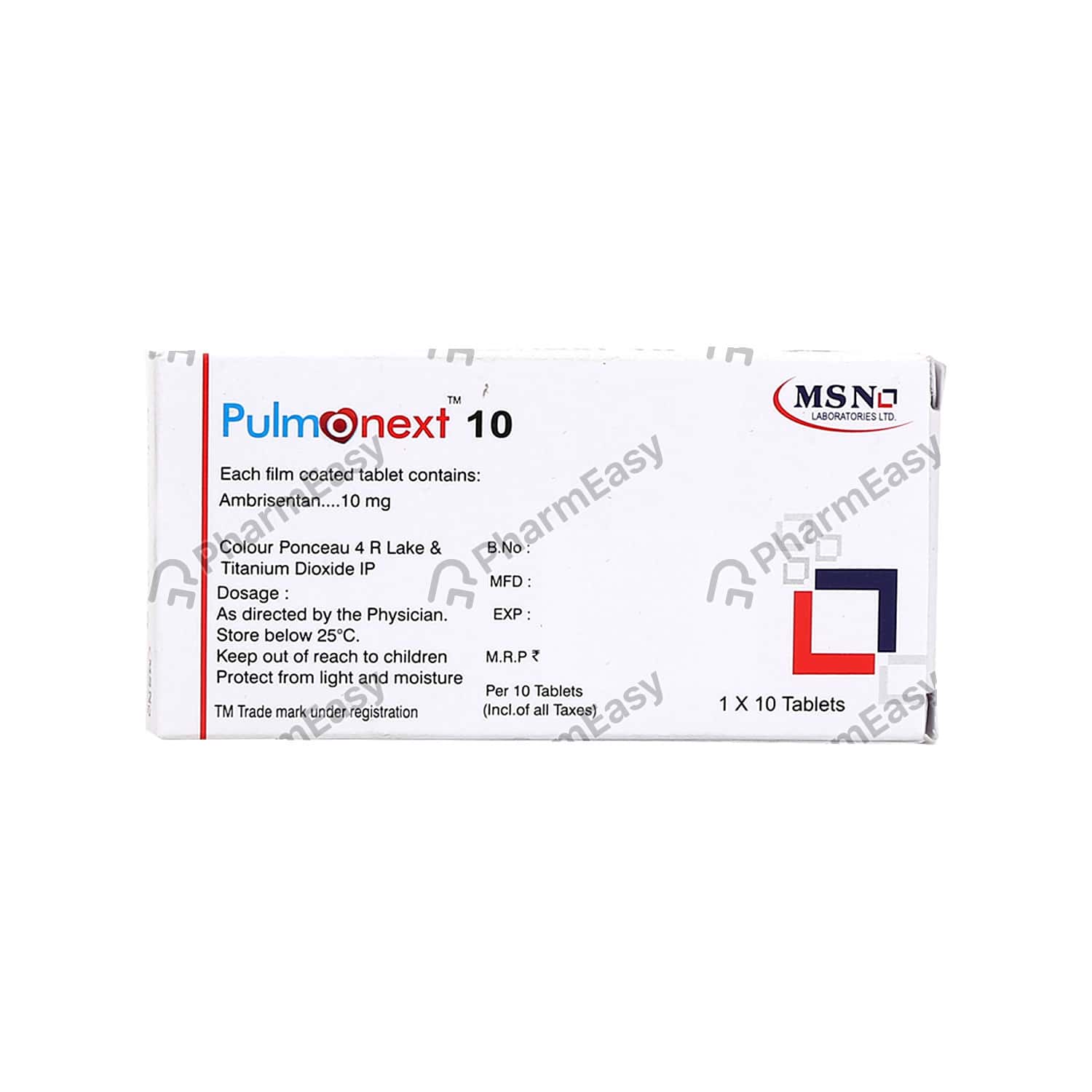 Buy Pulmonext 10 MG Tablet (10) Online at Flat 18% OFF* | PharmEasy