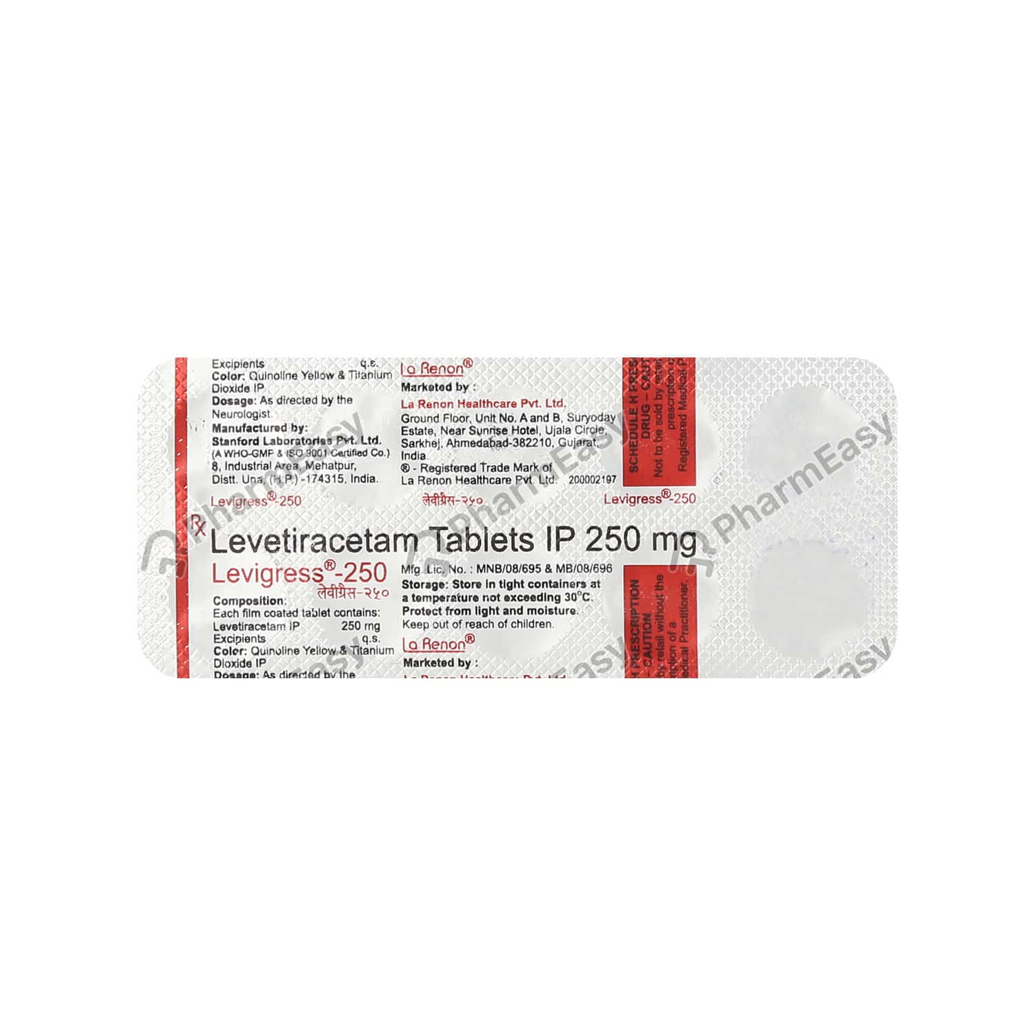 Buy Levigress 250 MG Tablet (10) Online at Flat 18% OFF* | PharmEasy