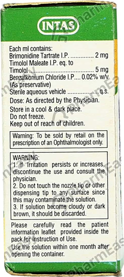 Brimotas T Eye Drops 5ml: Uses, Side Effects, Price & Dosage | PharmEasy