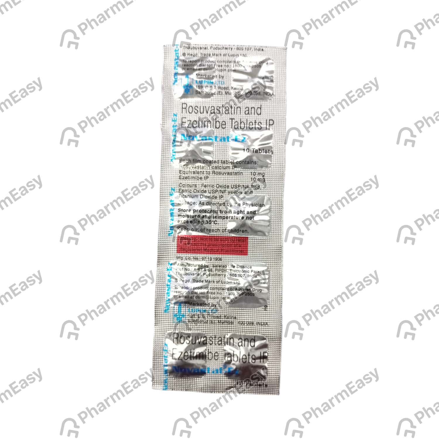 Novastat Ez 10mg Strip Of 10 Tablets: Uses, Side Effects, Price ...