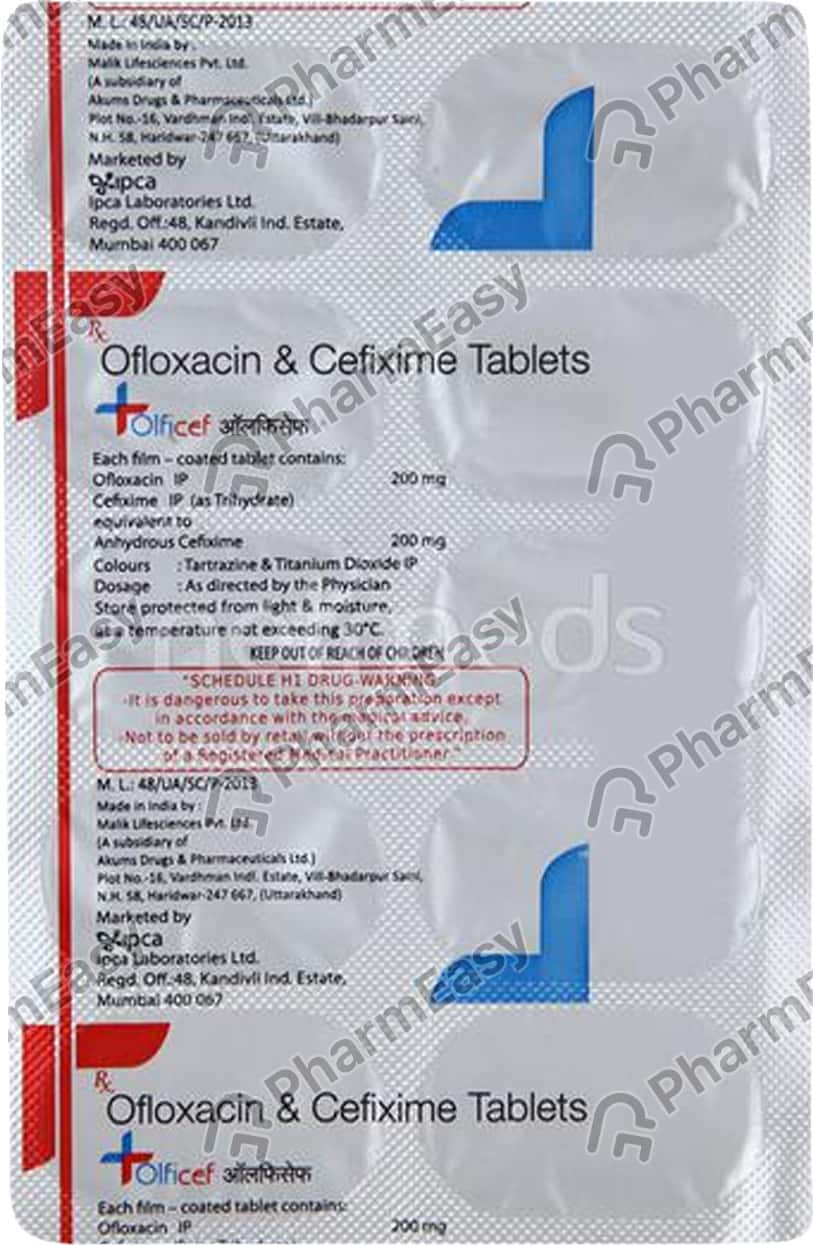 Olficef Strip Of 10 Tablets: Uses, Side Effects, Price & Dosage | PharmEasy