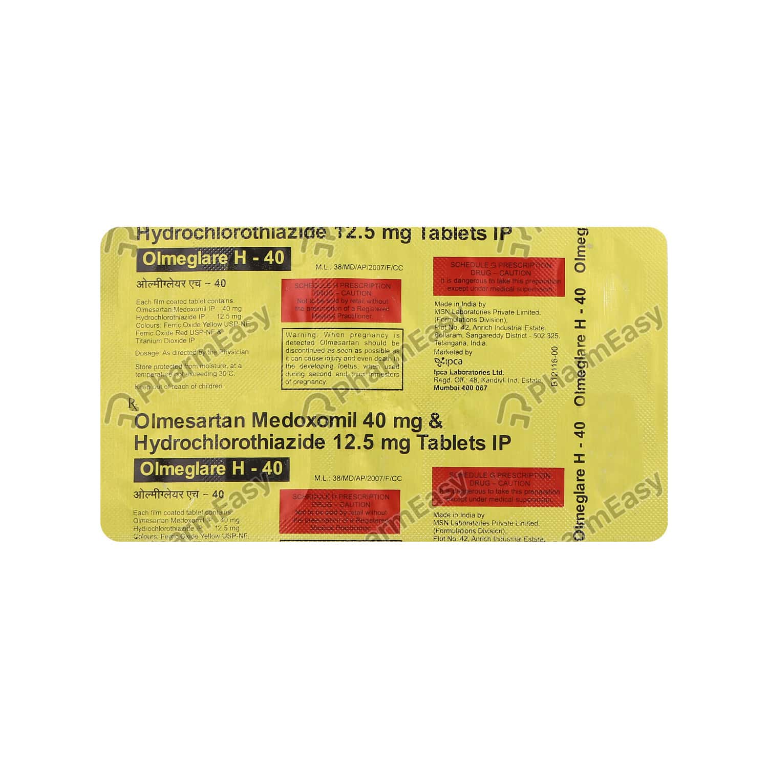 Buy Olmeglare H 40mg Tablet Online at Flat 18% OFF* | PharmEasy