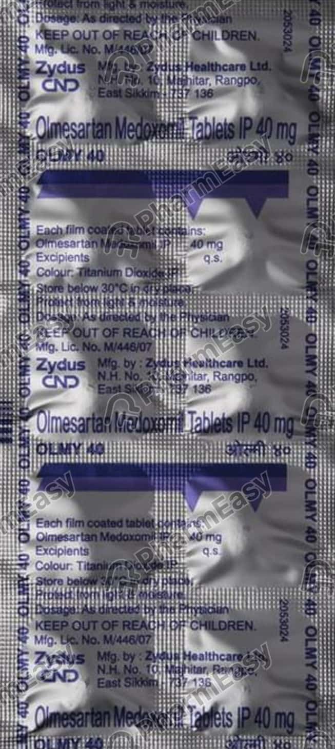 Olmy A 40mg Strip Of 10 Tablets: Uses, Side Effects, Price & Dosage ...