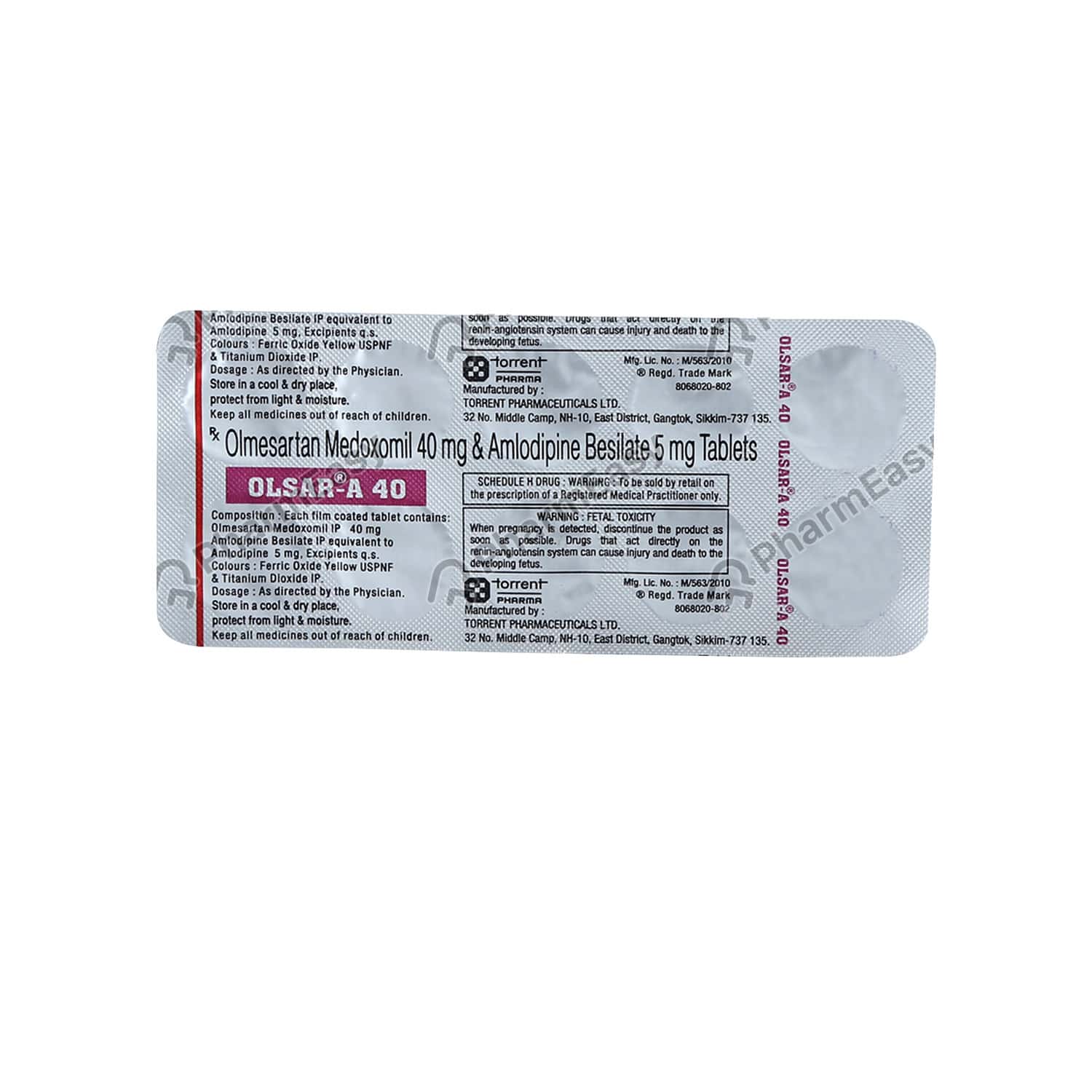 Olsar A 40mg Tablet - Uses, Side Effects, Dosage, Composition & Price ...