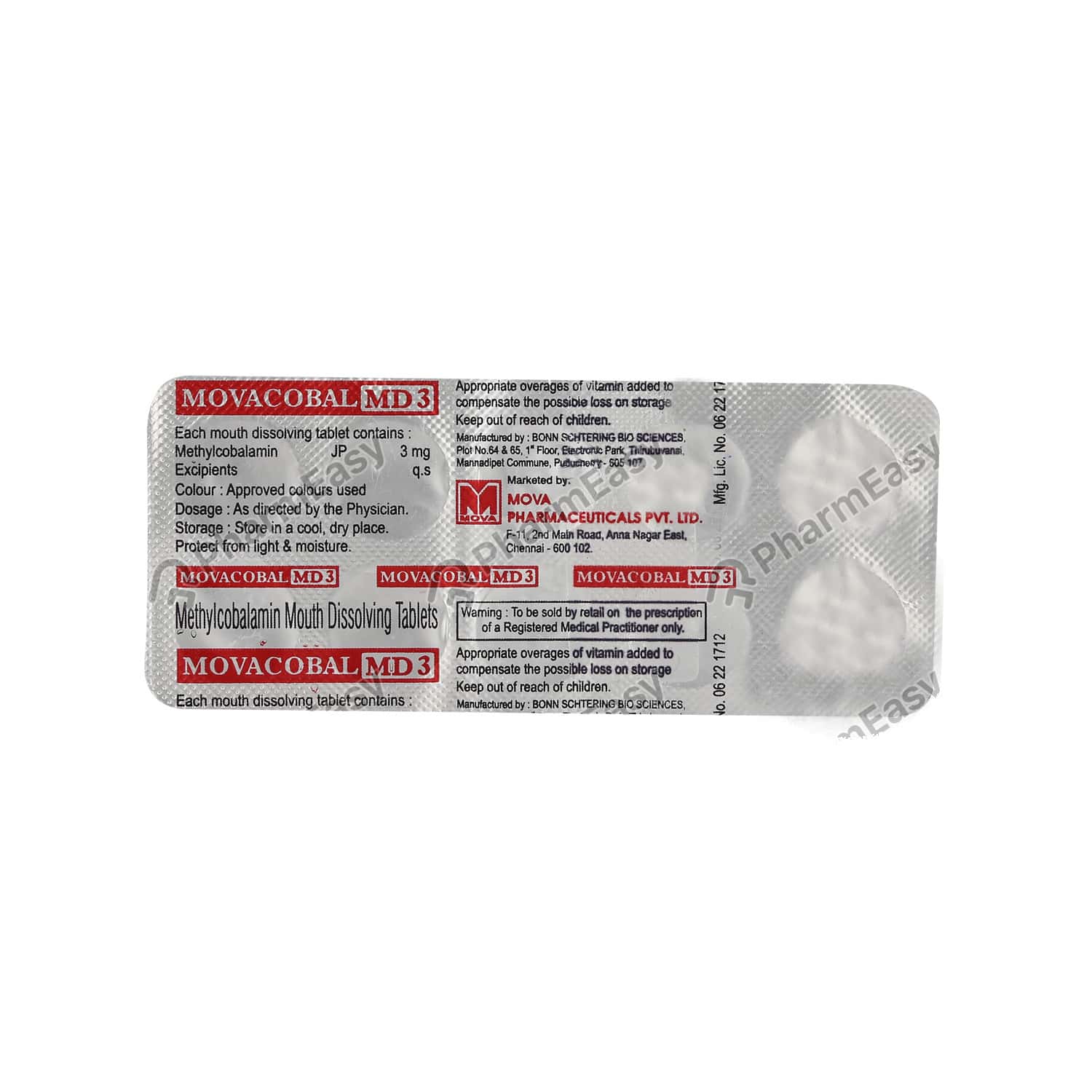 Buy Movacobal Md 3 MG Tablet (10) Online at Flat 18% OFF* | PharmEasy