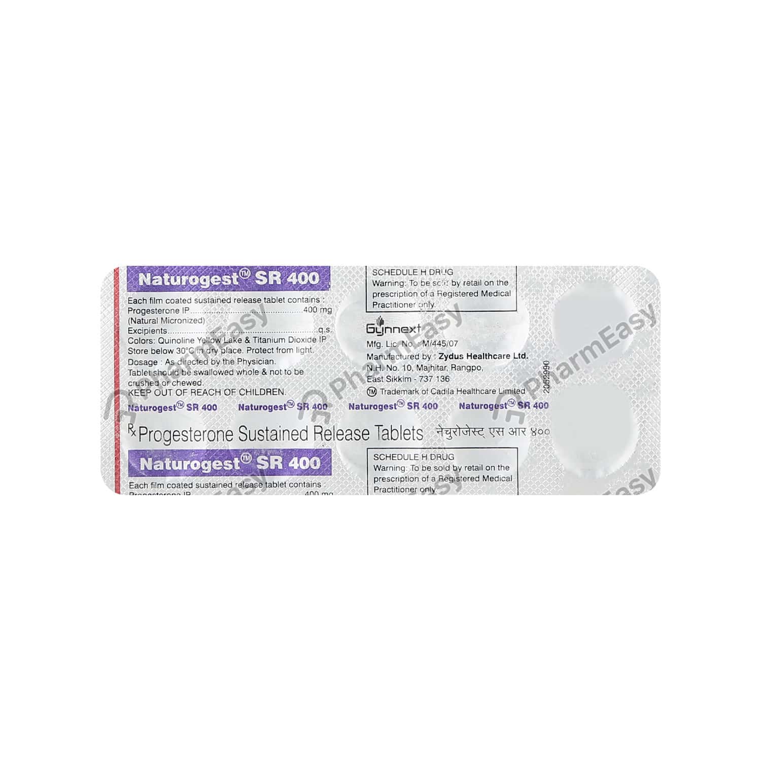 Naturogest Sr 400 MG Tablet (10) - Uses, Side Effects, Dosage ...