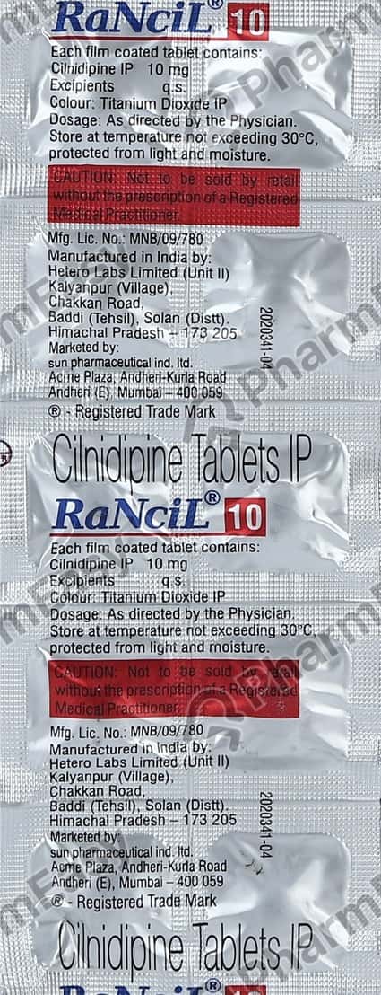 Rancil 10 MG Tablet (10): Uses, Side Effects, Price & Dosage | PharmEasy