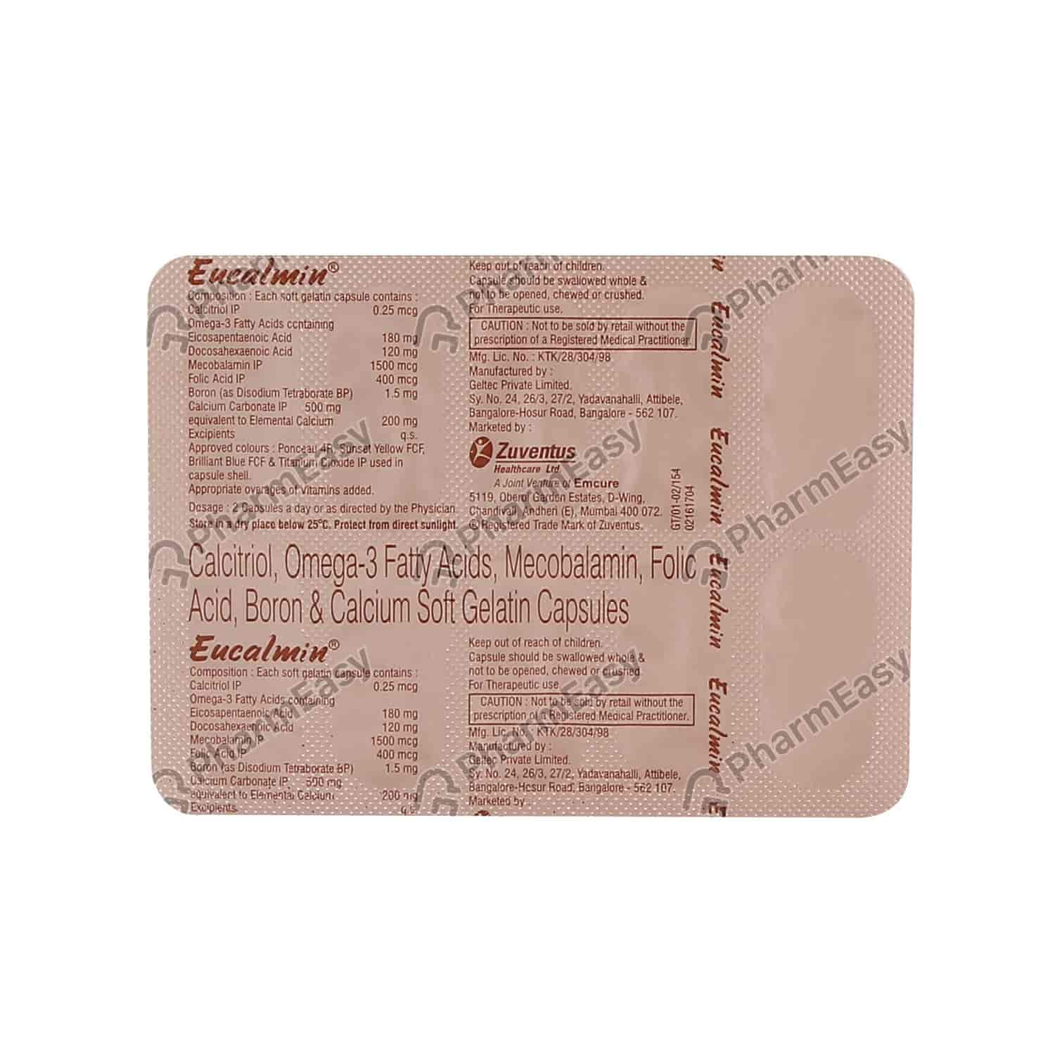 Buy Eucalmin Cap Online at flat 15% off | PharmEasy