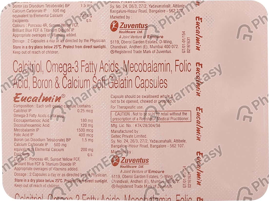 Buy Eucalmin Strip Of 10 Softgel Capsules Online at Flat 15% OFF ...