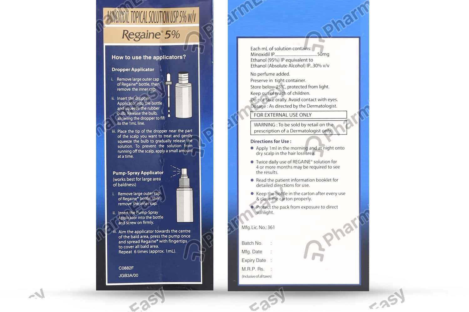 Regaine 5 %W/V Skin Solution (60): Uses, Side Effects, Price & Dosage ...