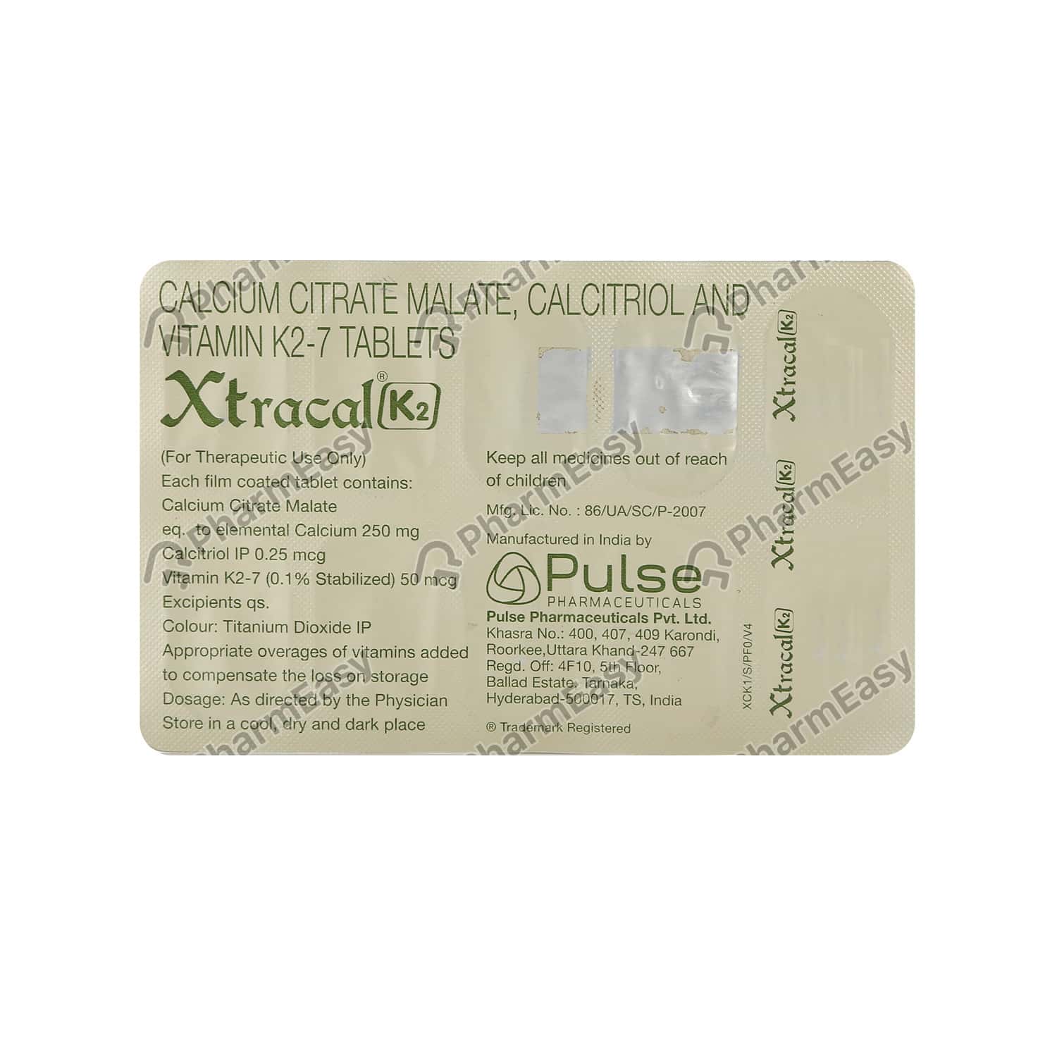 Buy Xtracal K2 Tablet Online at Flat 18% OFF* | PharmEasy