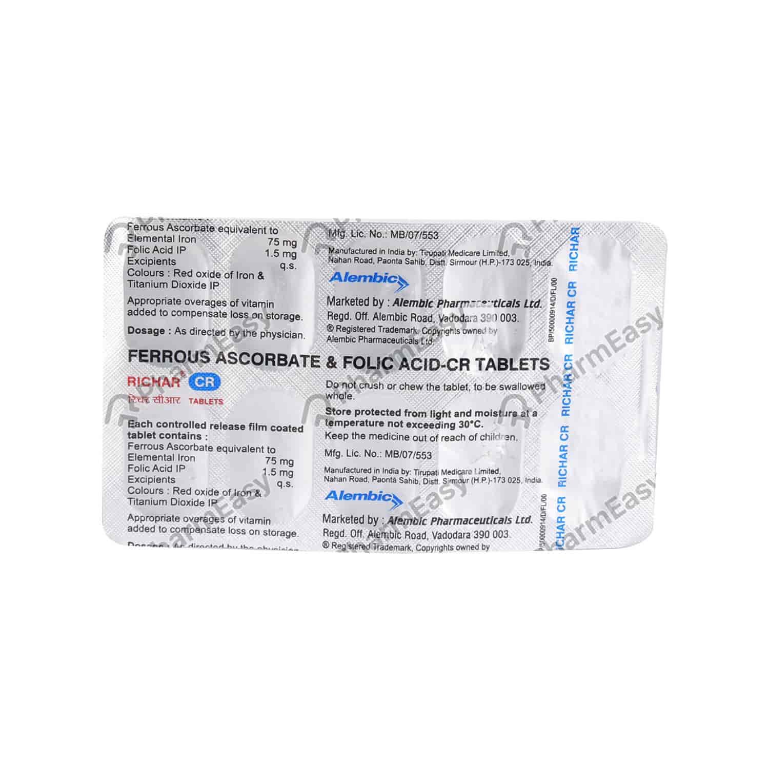 Richar Cr Tablet - Uses, Side Effects, Dosage, Composition & Price ...