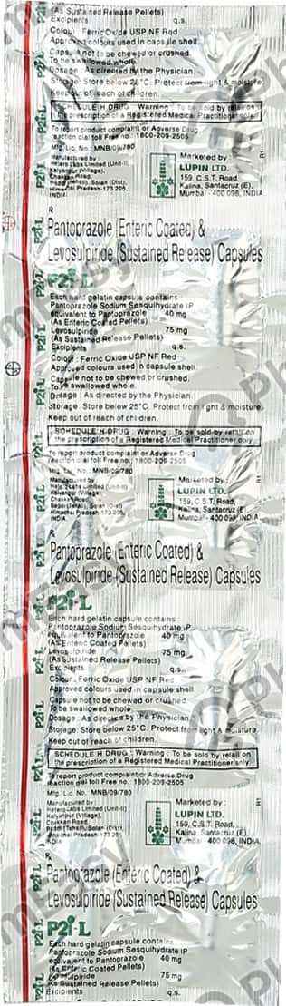 P2i L Strip Of 10 Capsules: Uses, Side Effects, Price & Dosage | PharmEasy