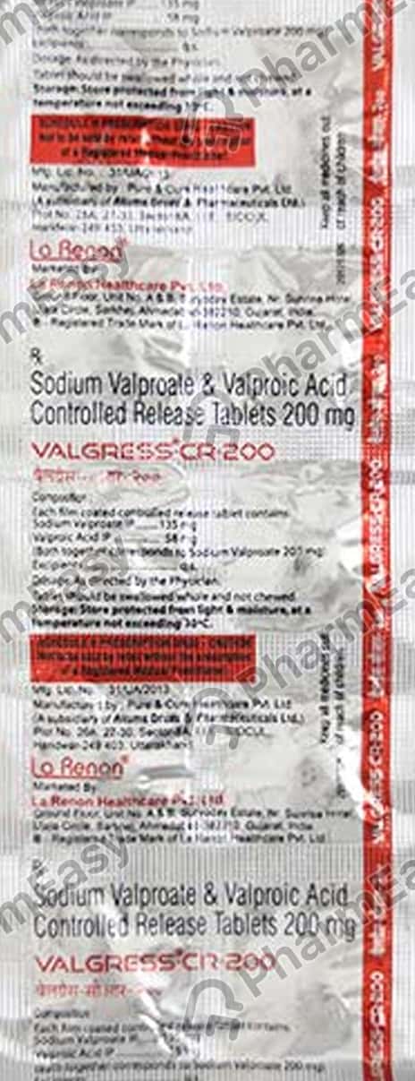 Valgress Cr 200mg Strip Of 10 Tablets: Uses, Side Effects, Price ...