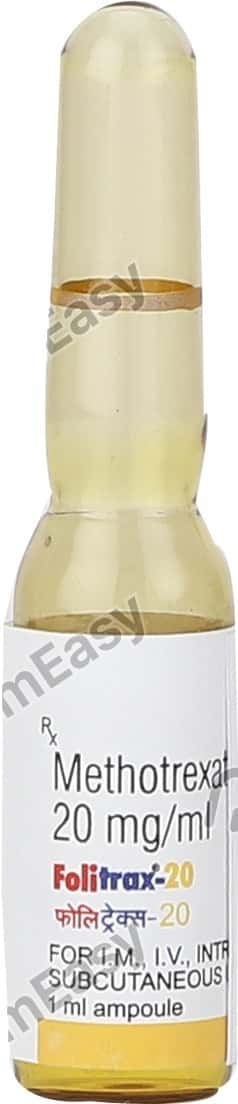 Folitrax 20 MG Injection (1): Uses, Side Effects, Price & Dosage ...