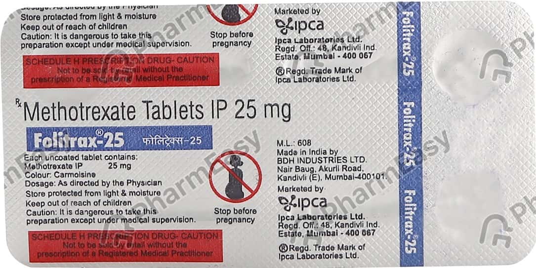 Folitrax 25 MG Tablet (4): Uses, Side Effects, Price & Dosage | PharmEasy