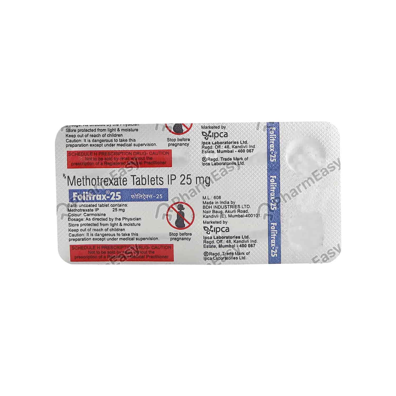 Folitrax 25mg Tablet 4'S - Uses, Side Effects, Dosage, Composition ...