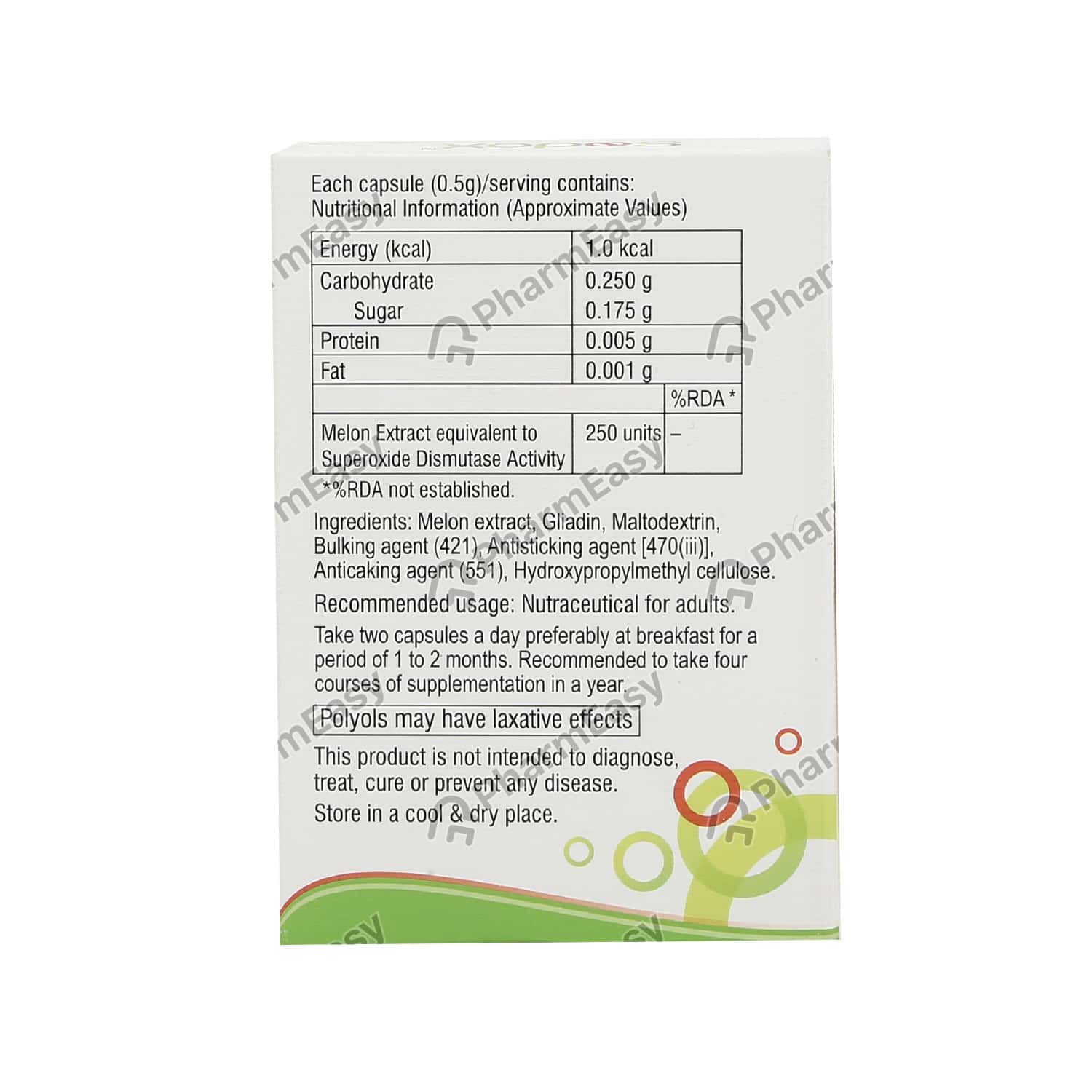 Buy Sodox Bottle Of 15 Capsules Online at Flat 18% OFF* | PharmEasy