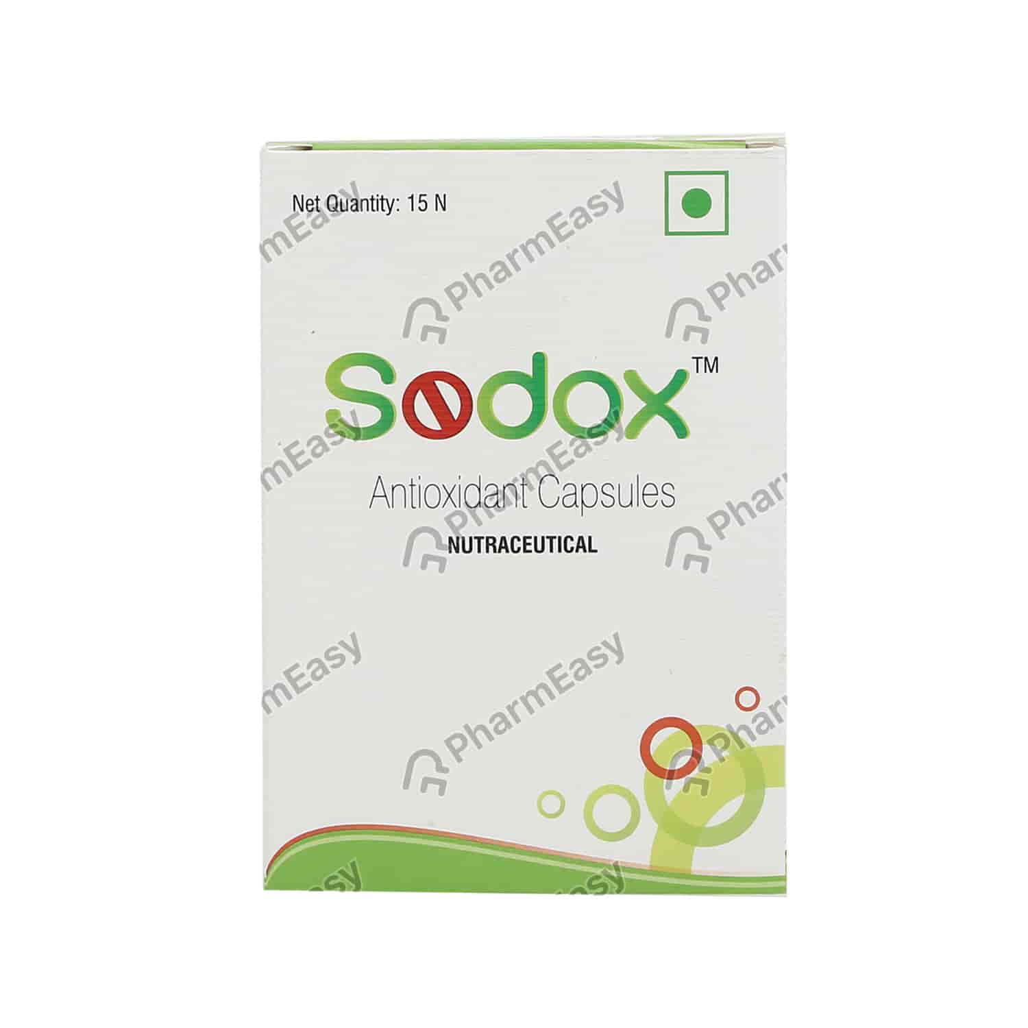 Buy Sodox Bottle Of 15 Capsules Online at flat 15% off | PharmEasy