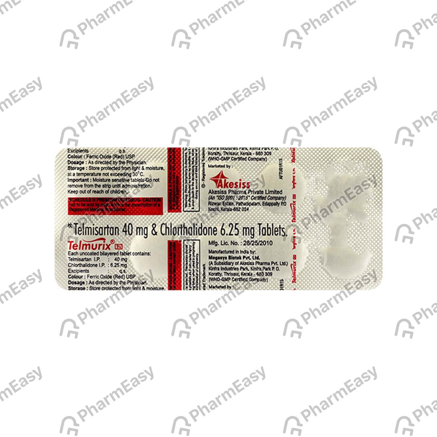 Telmurix 6.25mg Strip Of 10 Tablets: Uses, Side Effects, Price & Dosage ...