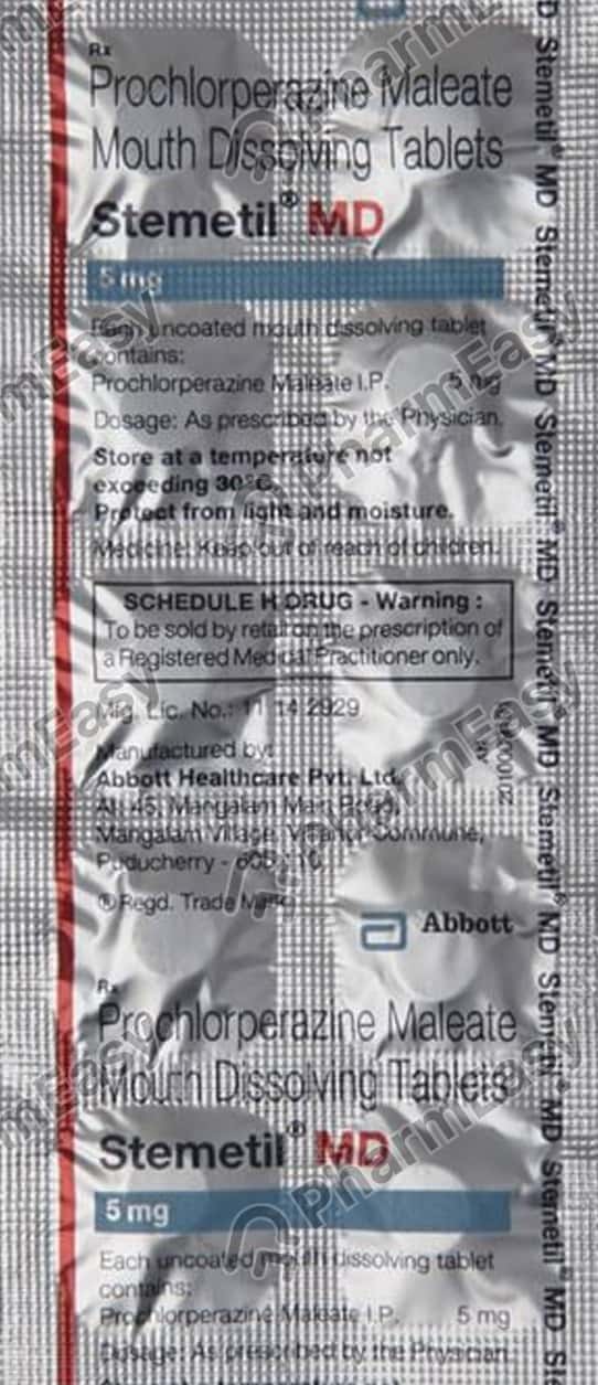 Buy Stemetil Md 5 MG Tablet (10) Online at Flat 15% OFF | PharmEasy