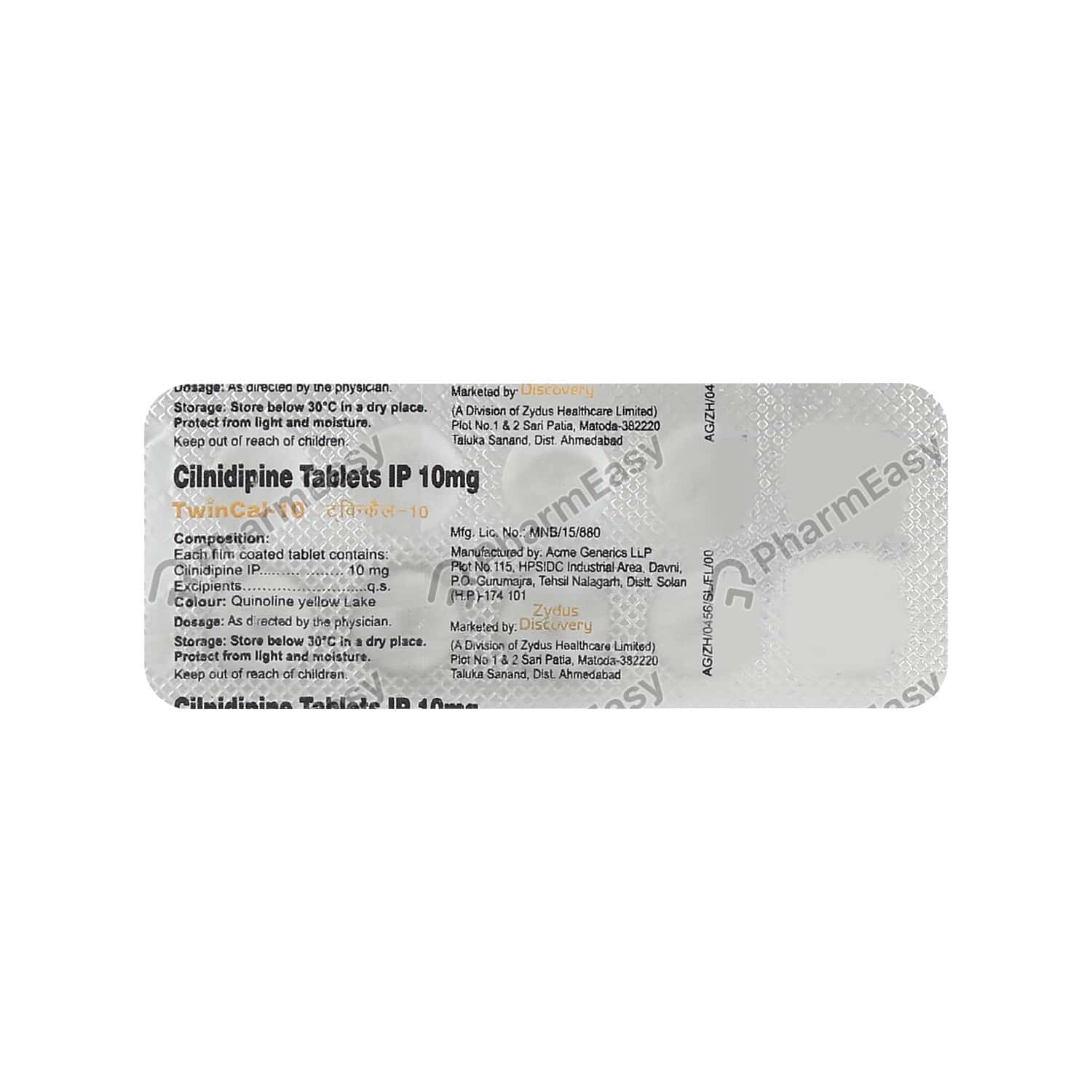 Twincal 10 MG Tablet (10) - Uses, Side Effects, Dosage, Composition ...