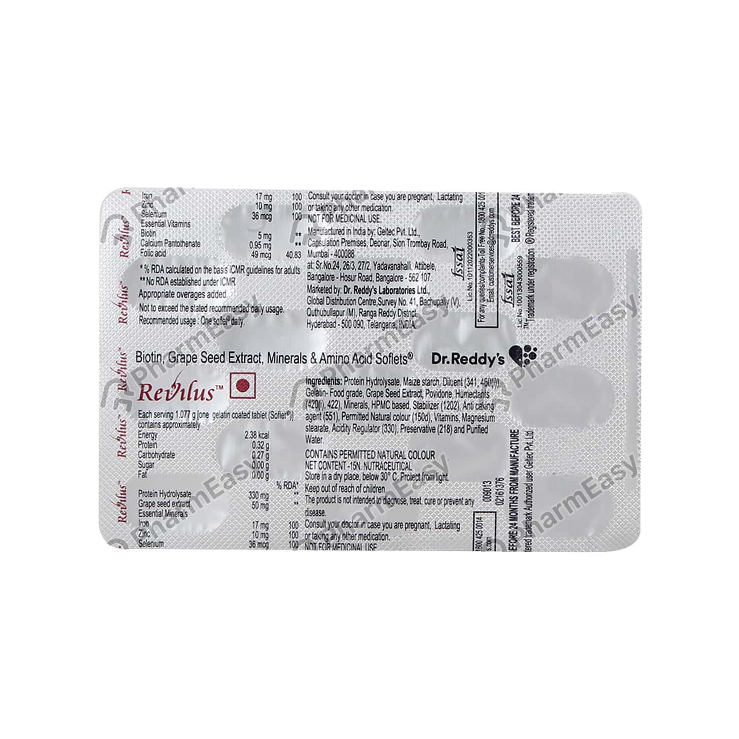 Buy Revilus Tablet 15'S Online at Flat 18% OFF* | PharmEasy