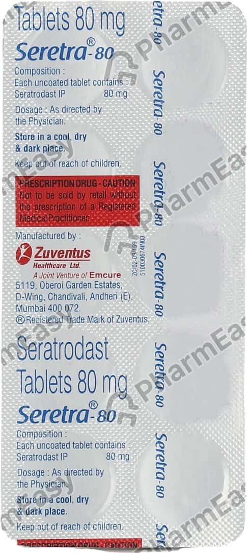 Buy Seretra 80 MG Tablet (10) Online at Flat 15% OFF | PharmEasy