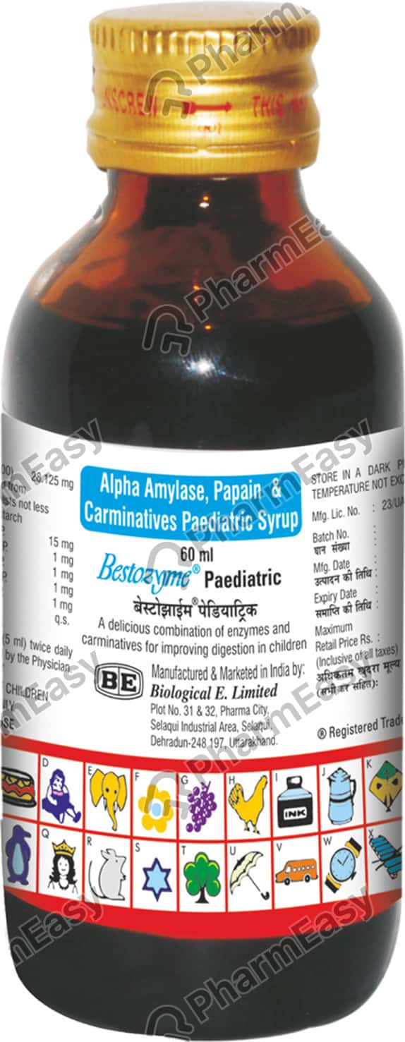 Buy Bestozyme Paediatric Bottle Of 60ml Syrup Online & Save Up to 24% ...
