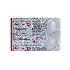 Buy Ketoflam Sr 400 MG Tablet (10) Online at Flat 18% OFF* | PharmEasy