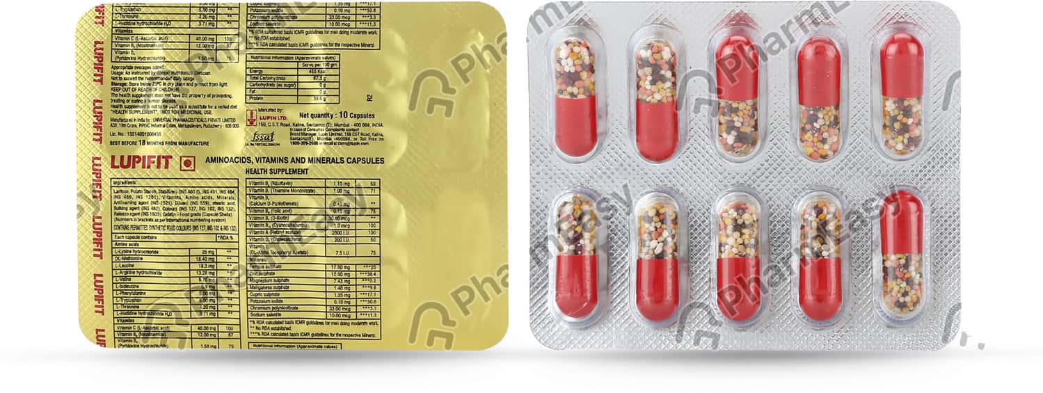 Lupifit Strip Of 10 Capsules: Uses, Side Effects, Price & Dosage ...