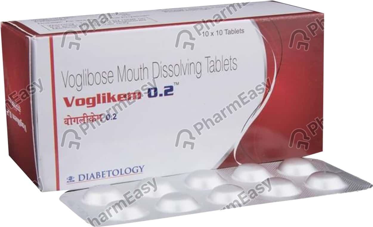 Voglikem Md 0.2 MG Tablet (10): Uses, Side Effects, Price & Dosage ...