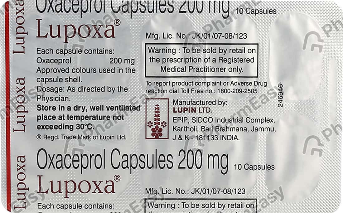 Lupoxa 200 MG Capsule (10): Uses, Side Effects, Price & Dosage | PharmEasy