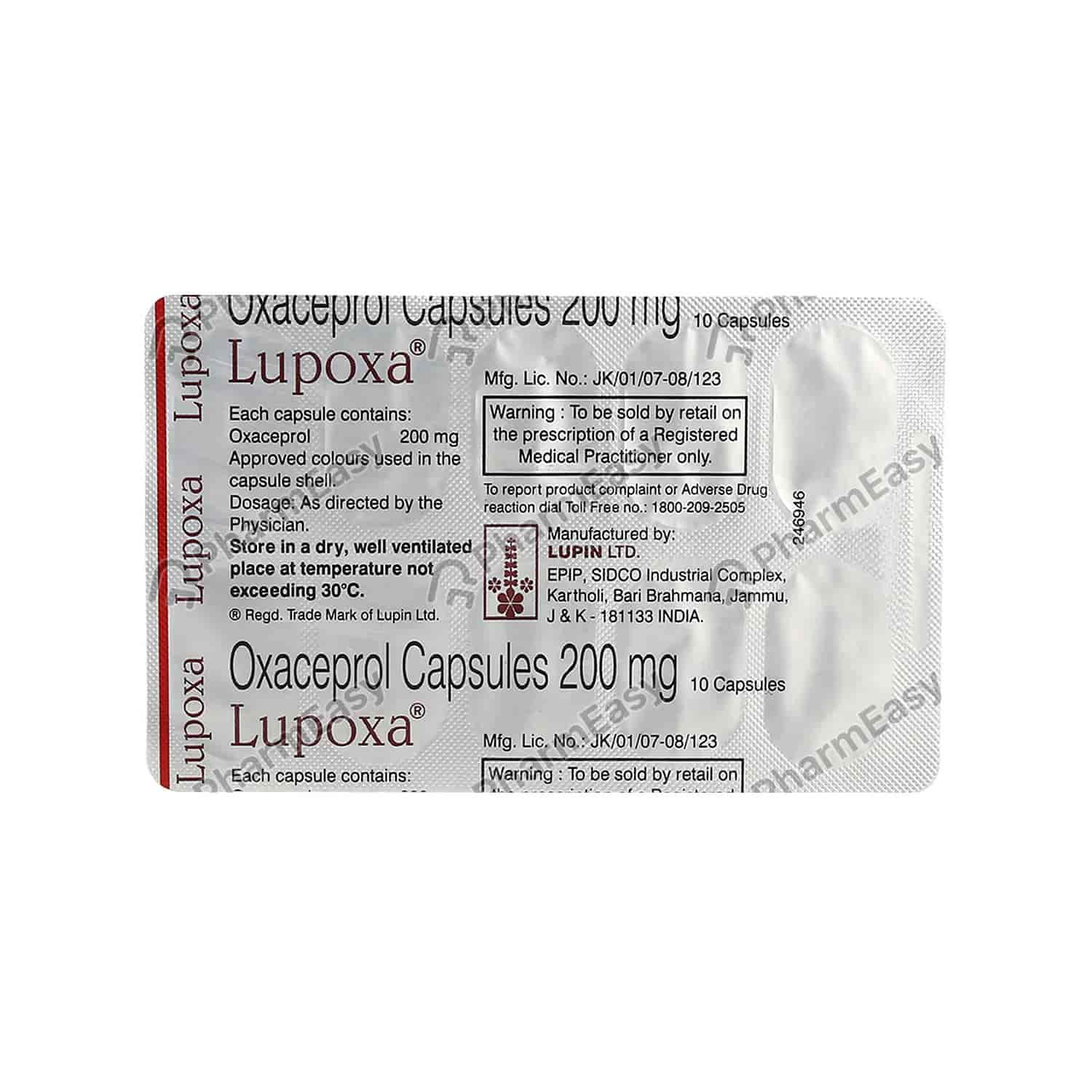 Buy Lupoxa Strip Of 10 Capsules Online at flat 15% off | PharmEasy