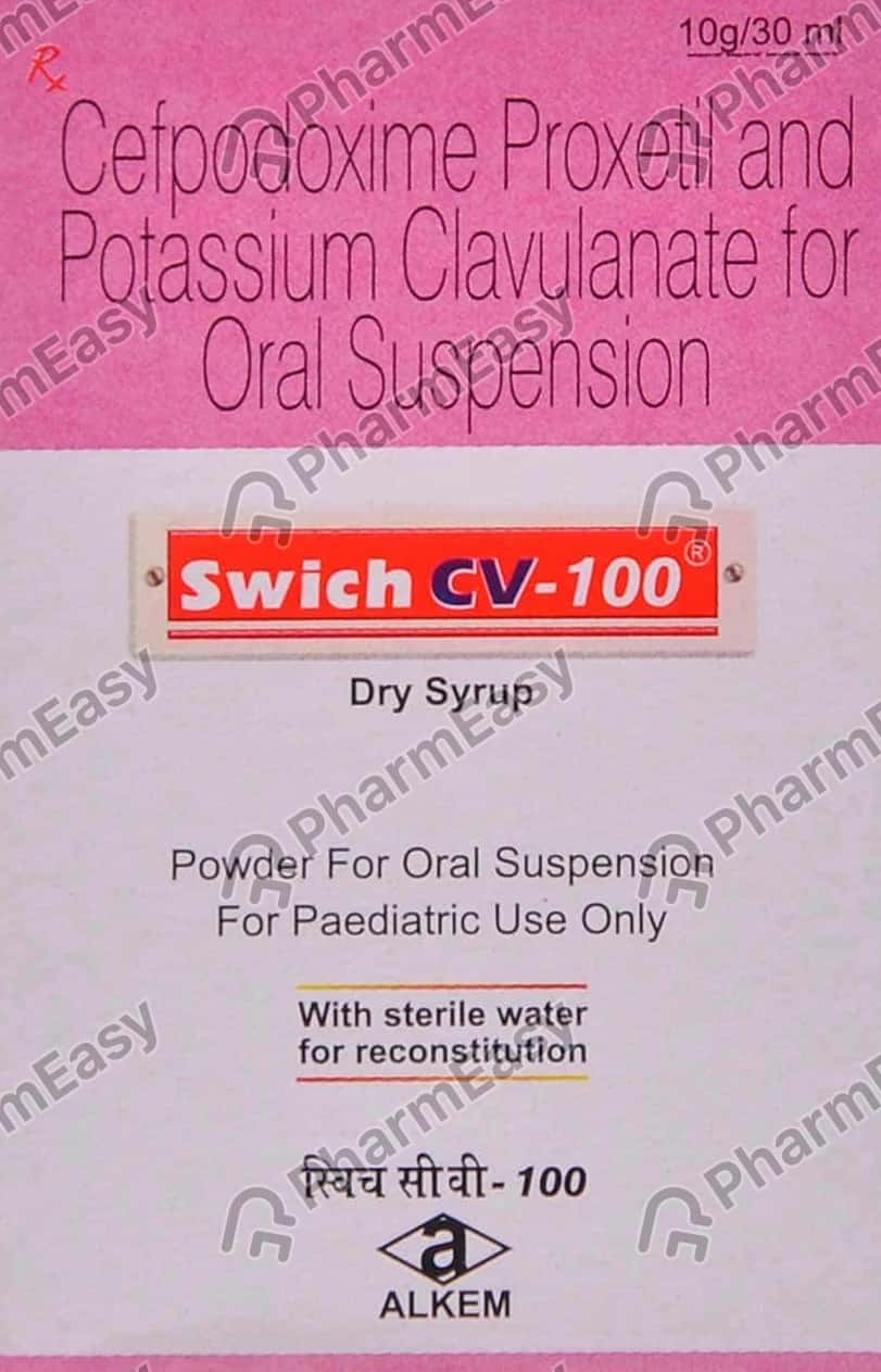 Swich Cv 100mg Bottle Of 30ml Dry Syrup: Uses, Side Effects, Price ...