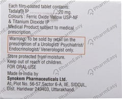 Tadact 20 MG Tablet (10): Uses, Side Effects, Price & Dosage | PharmEasy