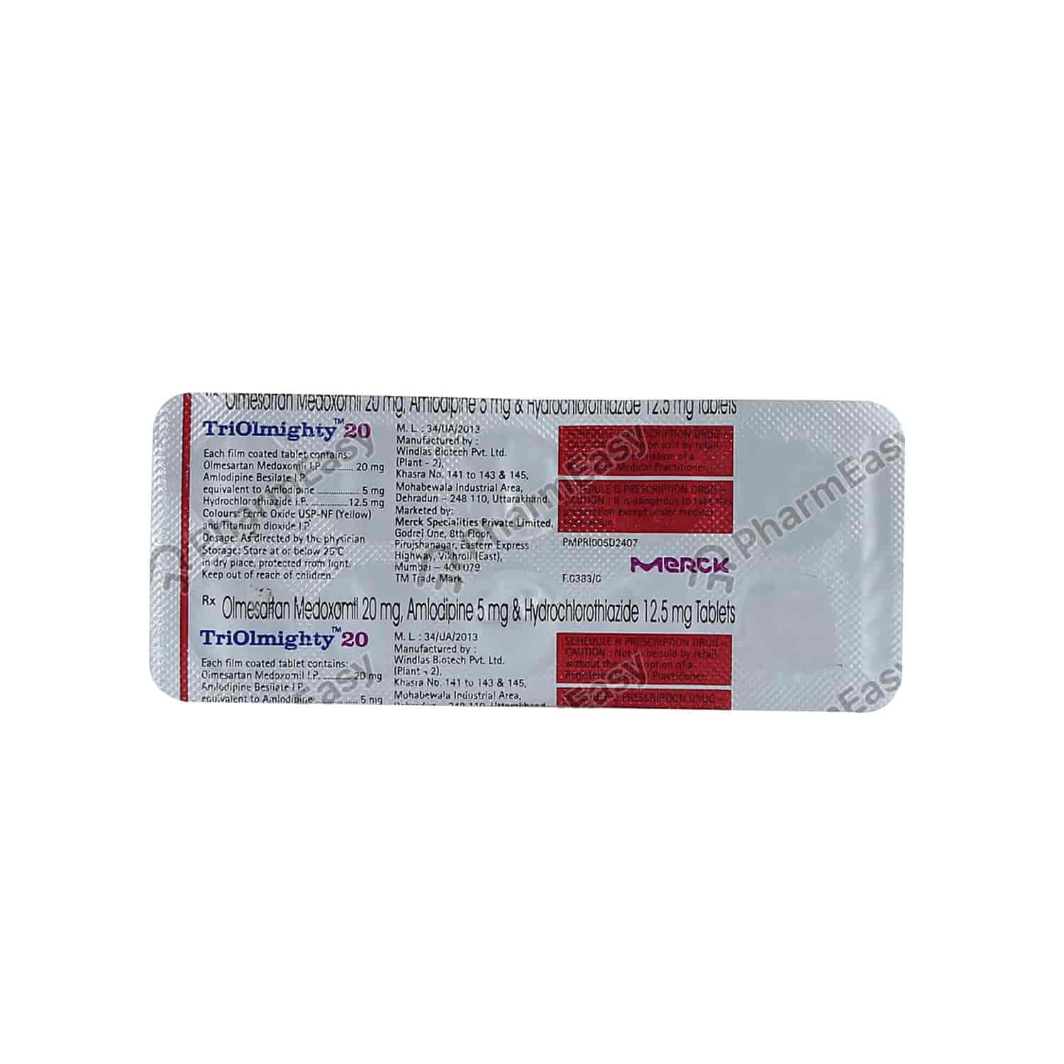Buy Triolmighty 20mg Tablet Online at Flat 18% OFF* | PharmEasy