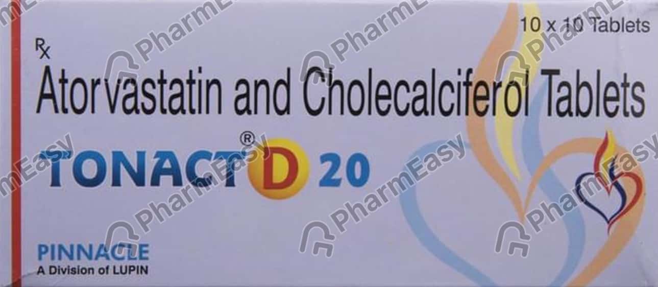 Tonact D 20mg Strip Of 10 Tablets: Uses, Side Effects, Price & Dosage ...