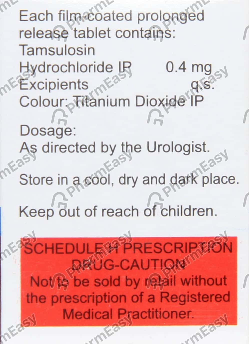 Tasulin Mr 0.4 MG Tablet (14): Uses, Side Effects, Price, Dosage ...