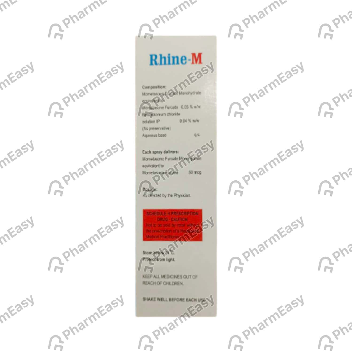 Buy Rhine M 0.05 %W/W Nasal Spray (10) Online at Flat 15% OFF | PharmEasy