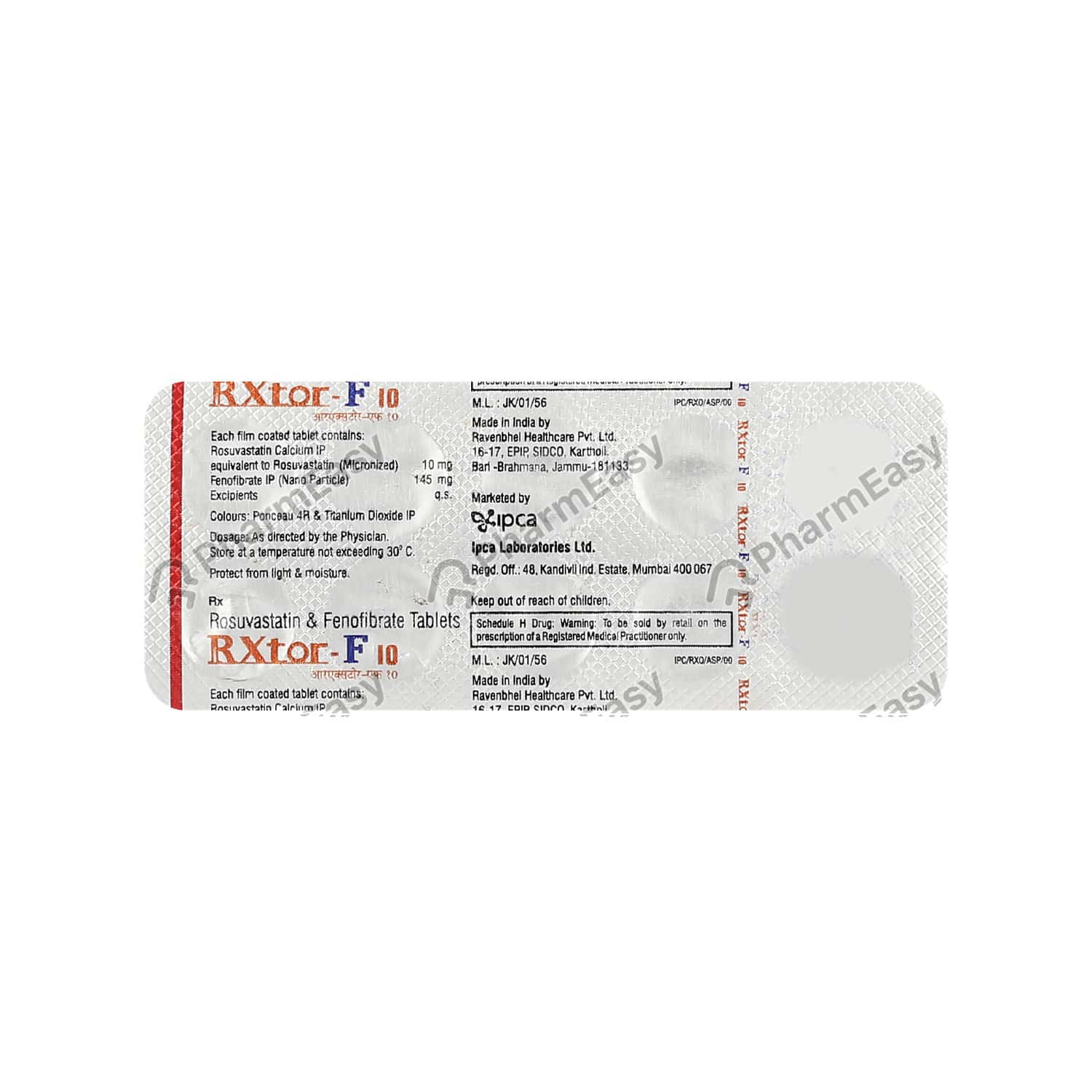 Buy Rxtor F 10mg Strip Of 10 Tablets Online at Flat 18% OFF* | PharmEasy