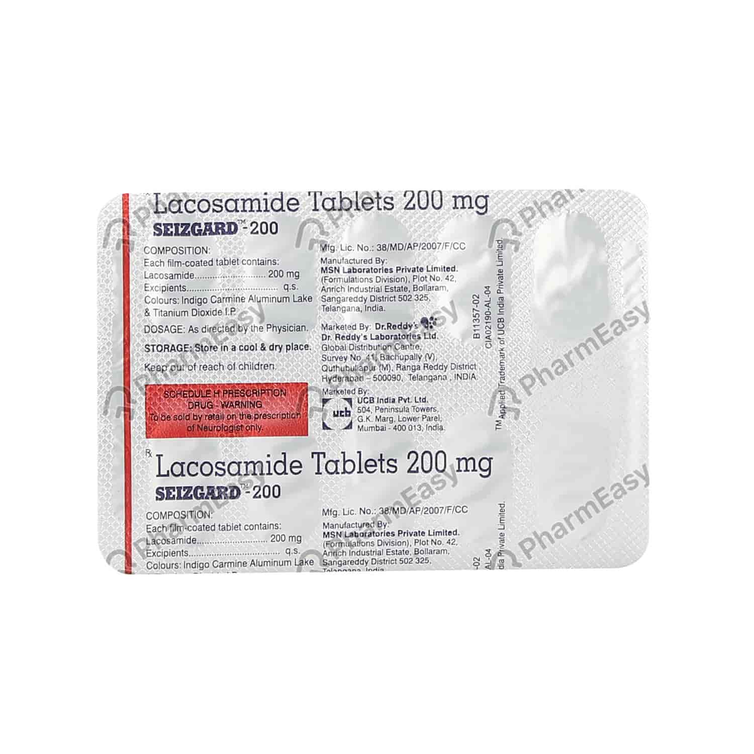 Buy Seizgard 200mg Tablet Online at Flat 18% OFF* | PharmEasy