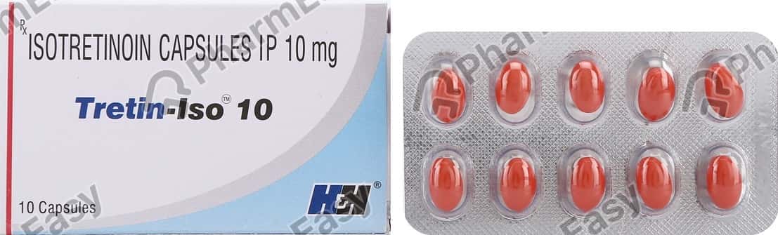 Tretin Iso 10 MG Capsule (10): Uses, Side Effects, Price & Dosage ...