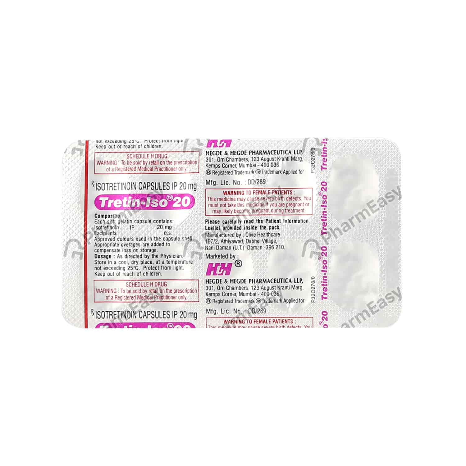 Buy Tretin Iso 20mg Capsule Online at Flat 18% OFF* | PharmEasy