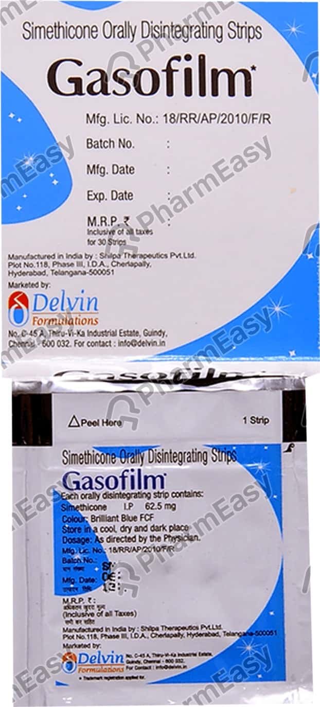 Buy Gasofilm 62.5 MG Orally Disintegrating Strip (30) Online & Save Up ...