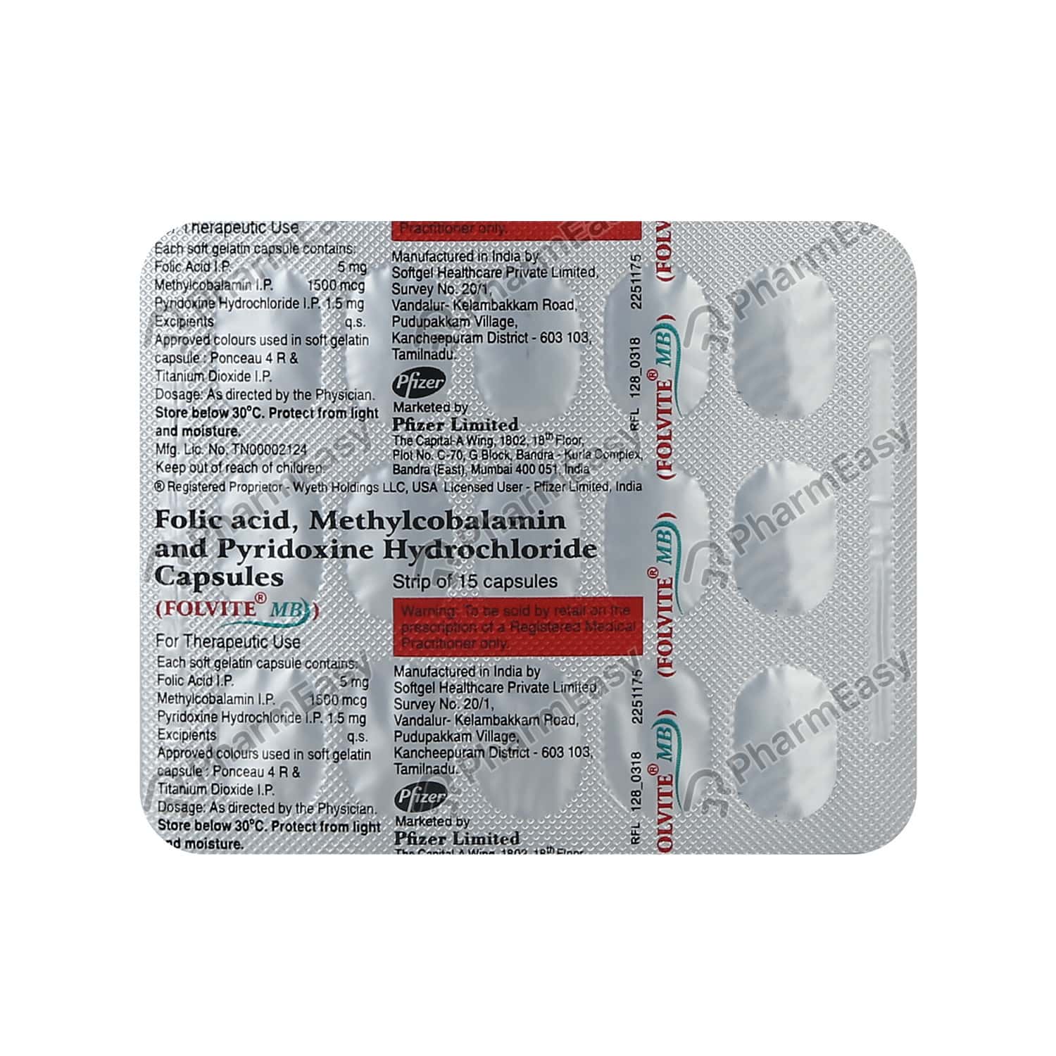 Buy Folvite Mb Capsule Online at Flat 18% OFF* | PharmEasy