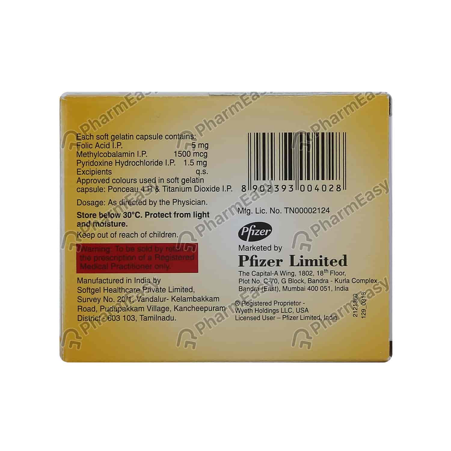 Buy Folvite Mb Capsule Online at flat 15% off | PharmEasy