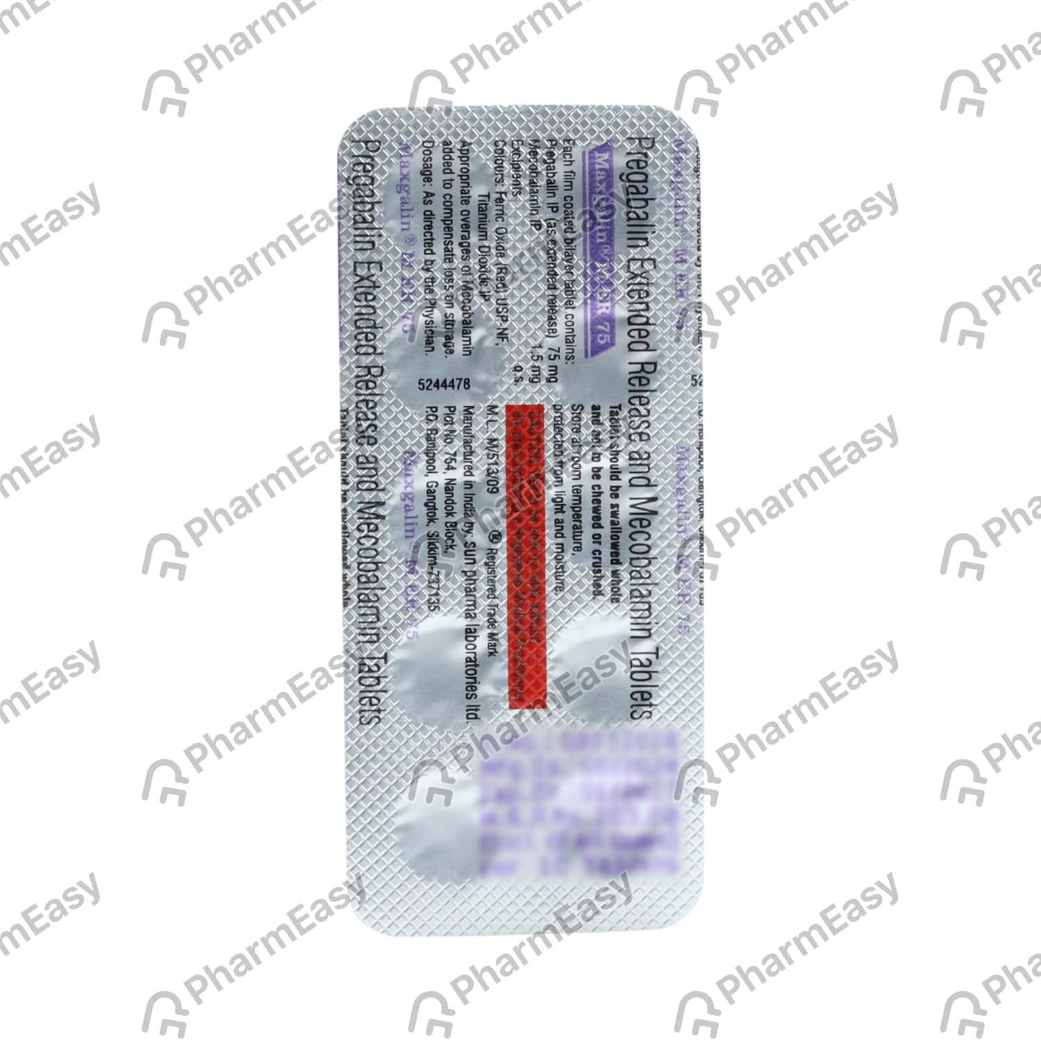 Buy Maxgalin M Er 75mg Strip Of 10 Tablets Online at Flat 15% OFF ...